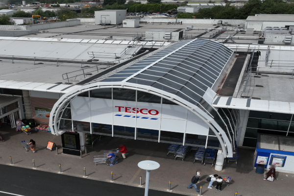 Tesco Bury Atrium & Storefront Refurbishment | Expert Roofing ...